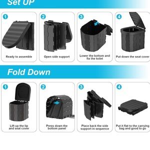 Wise Owl | Other | Woo Loo Portable Toilet For Camping Folding With Lid ...